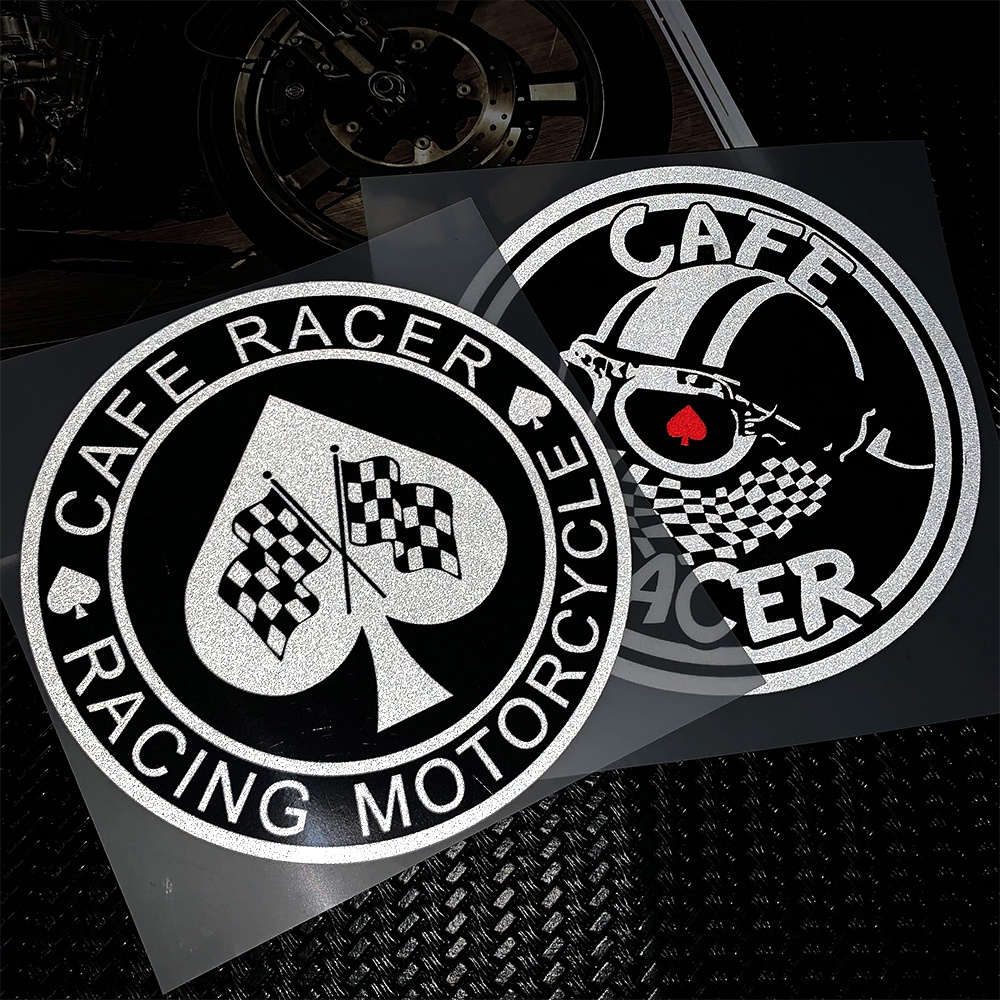 Vintage Cafe Racer Sticker Motorcycle Helmet Stickers Vinyl Motocross ...