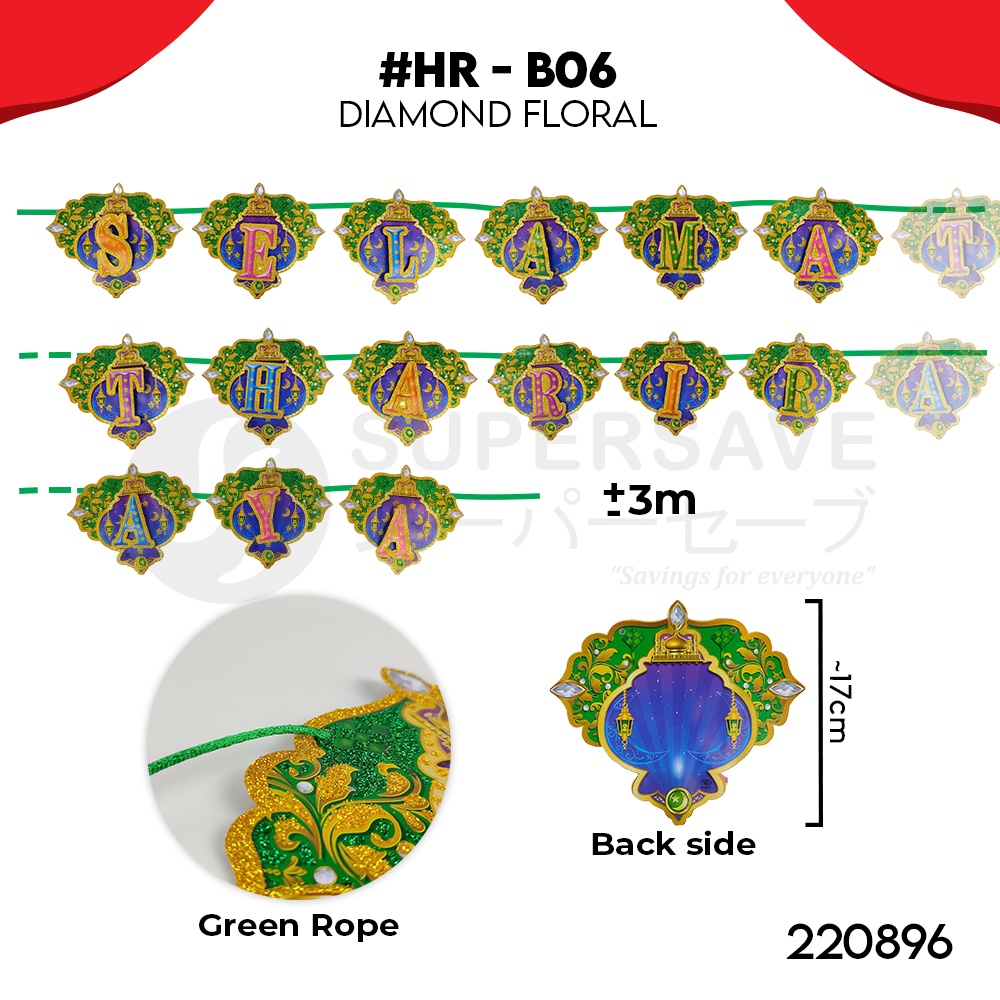 HOFS Raya 2023 Selamat Hari Raya Horizontal Long Banner Flag Decoration ...