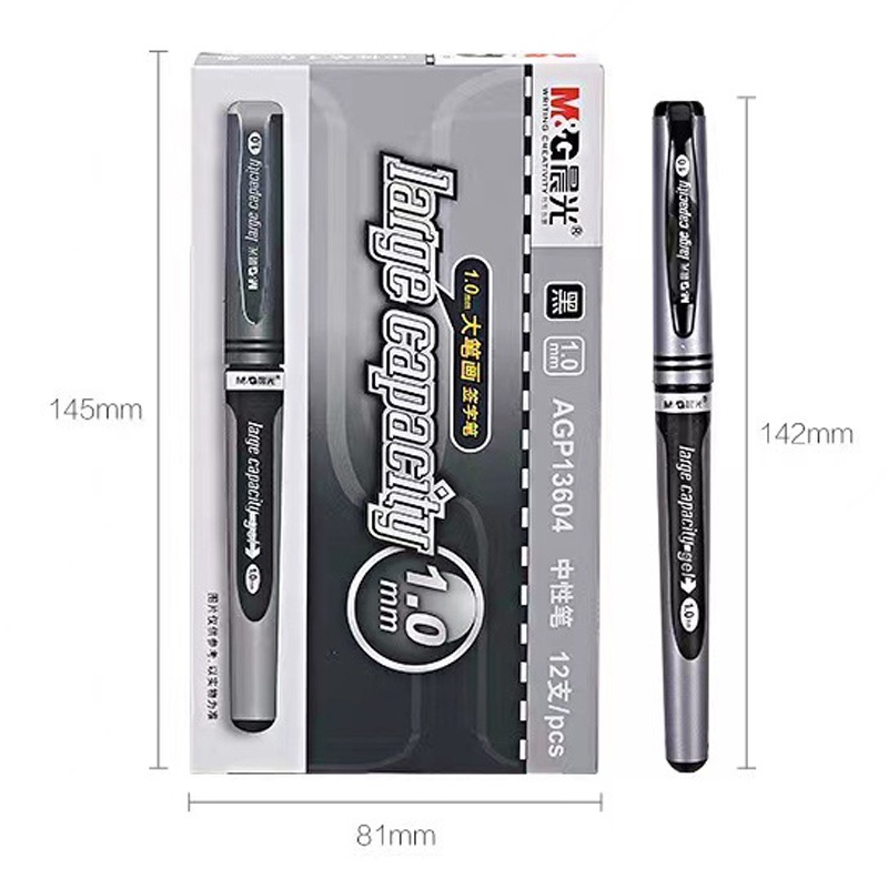 1.0mm Black Sign Pens Large-capacity Bold Office Gel Signature Pen ...
