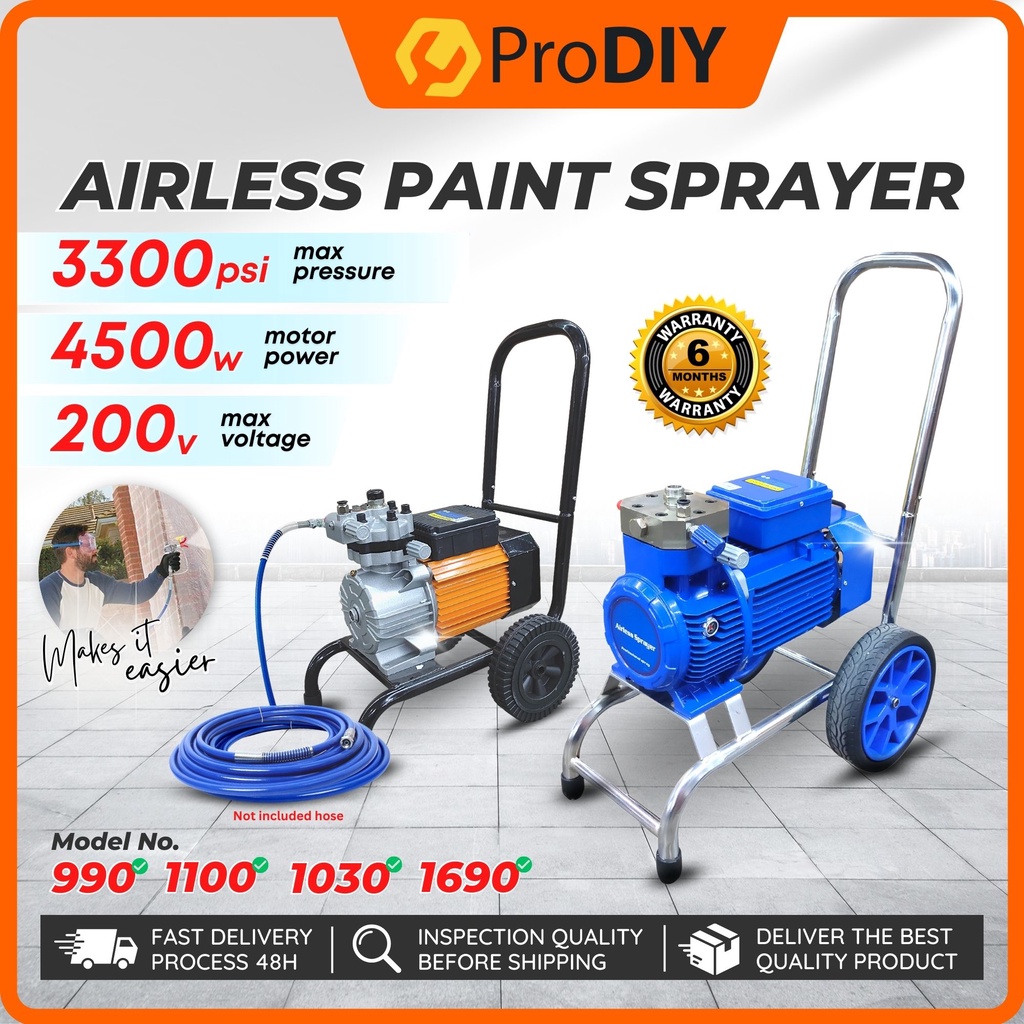 4500W Electric High Pressure Airless Paint Spray Machine Stainless ...
