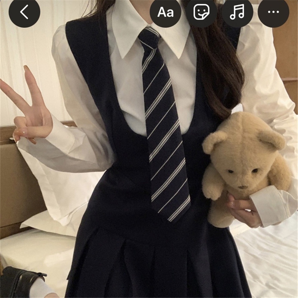 XJ- Fashion Japanese JK Style Tie Women's Necktie Adjustable Cute ...