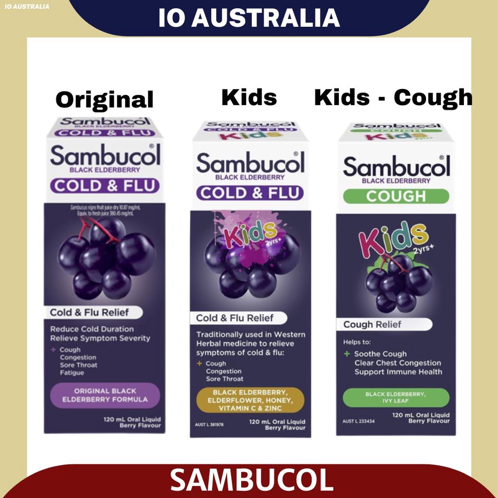 (Clearance) Sambucol Kids Cold & Flu Liquid / Original Black Elderberry ...