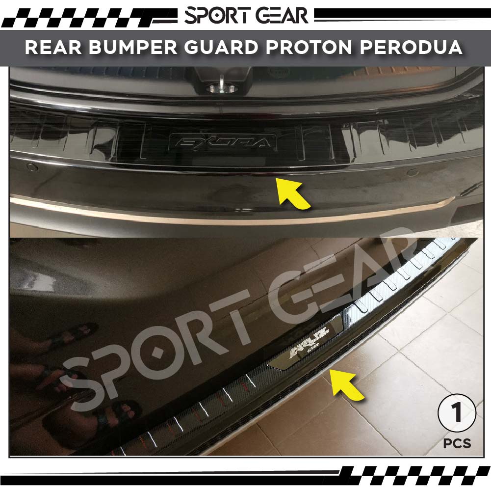 Car Rear Bumper Guard Protector Stainless Steel Proton Perodua Rear ...