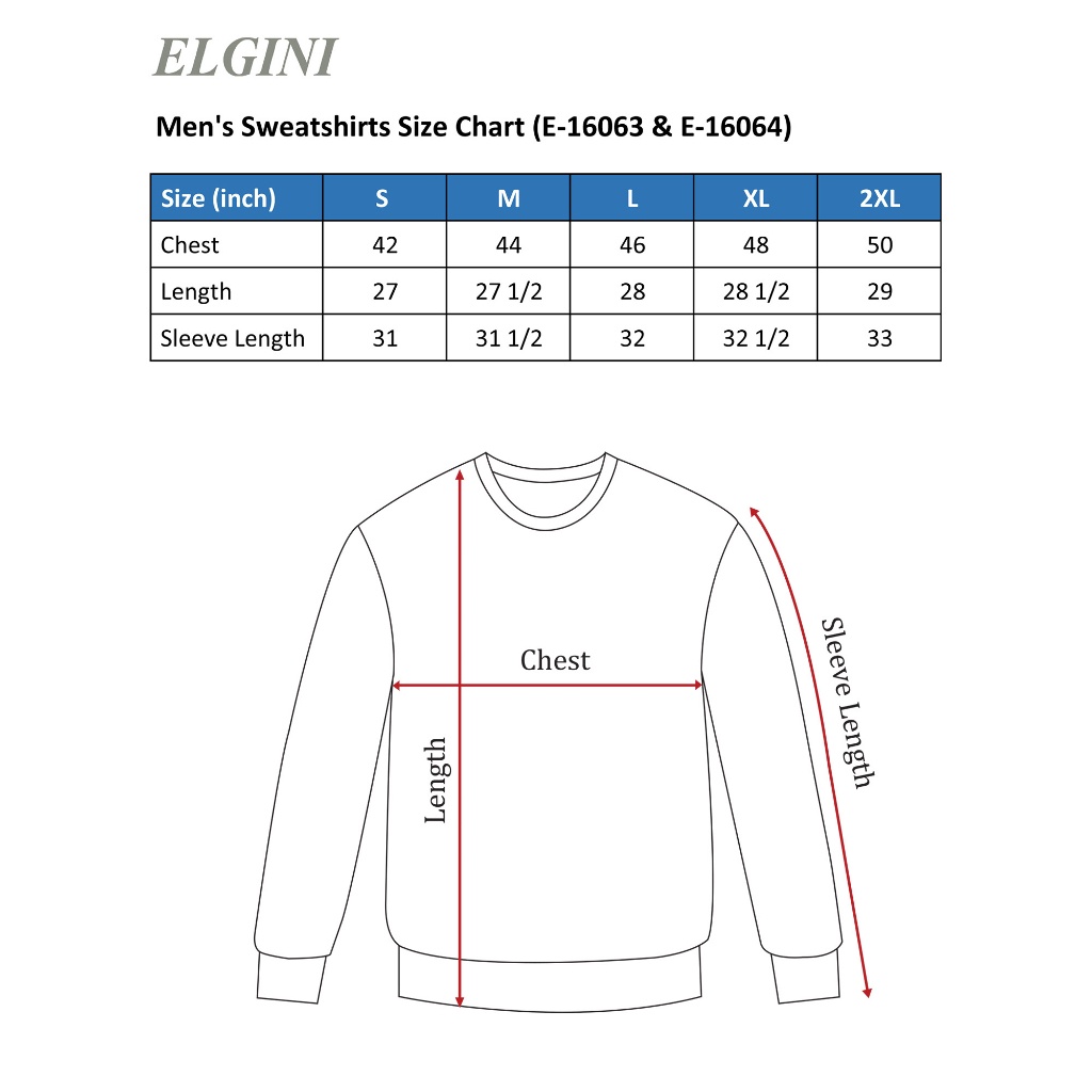 ELGINI V-Neck Sweatshirt E16064 | Shopee Malaysia