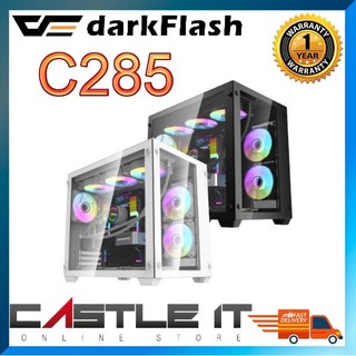 AIGO darkFlash C285 ATX PC Case Mid Tower Chassis Casing BLACK WHITE ...