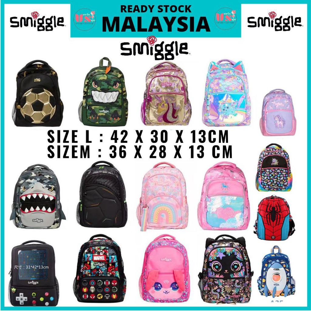 SMIiGGLE School Bag Original Smigggle Backpack Beg Sekolah Beg Sandang ...