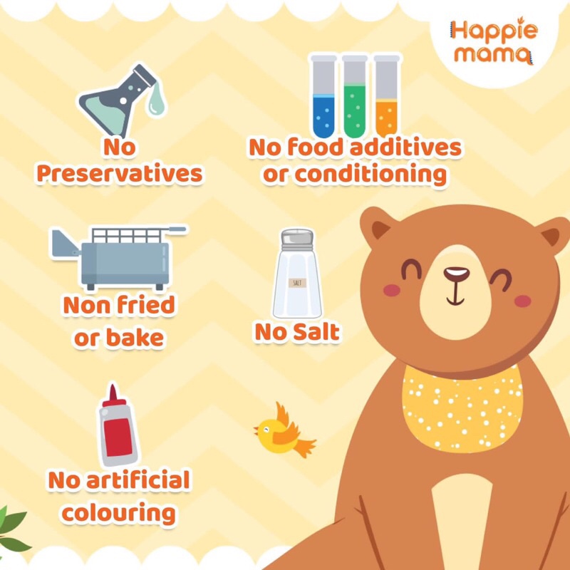 Happiemama Baby Rice Snack Rice Puff Biskut Bayi Baby Food (Strawberry ...