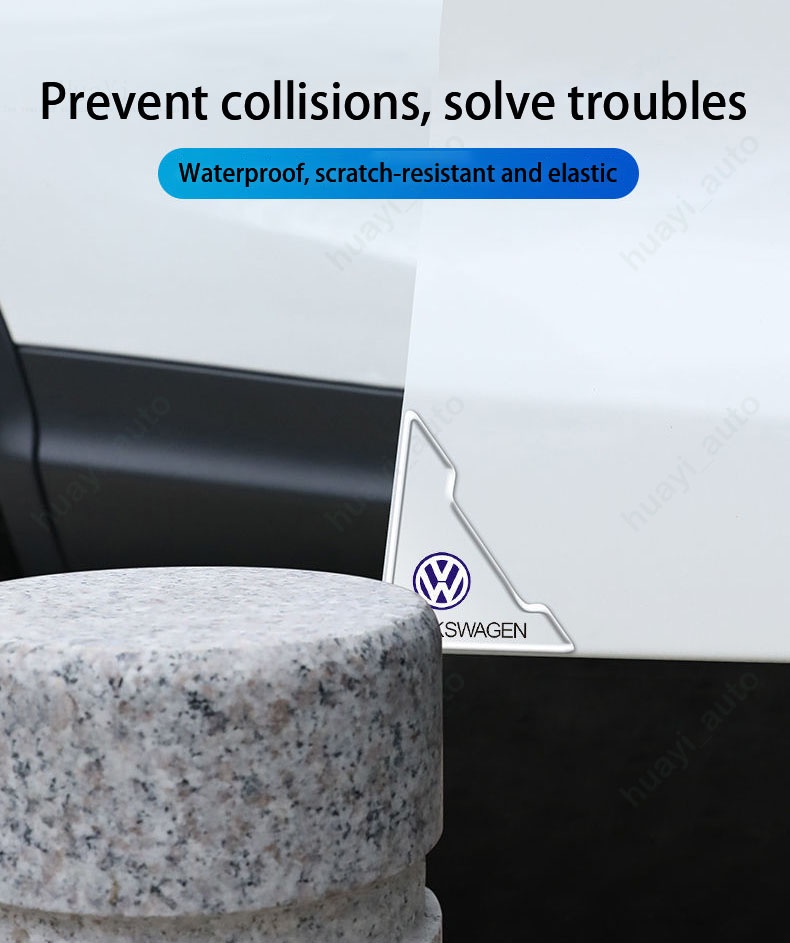 2/4 Pcs Toyota Black Transparent Car Door Corner Stickers Anti ...