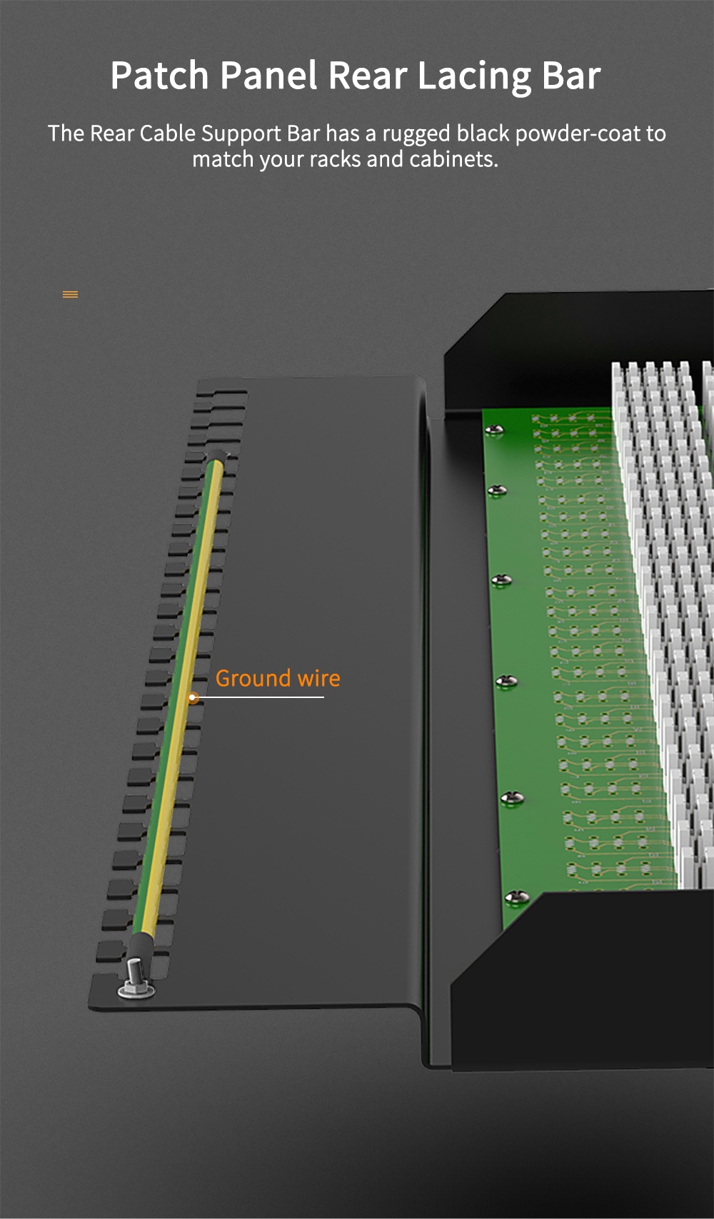 AMPCOM Telephone Gold-Plated Voice Patch Panel Rack 50U RJ11 RJ45 8P4C ...