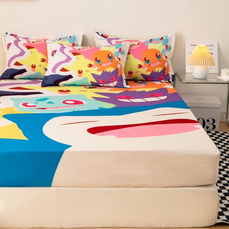🔥Fast shipment！🔥100% cotton Cartoon sheet cover【Pure Cotton】 Fitted ...