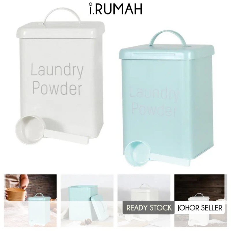 【i.Rumah】Detergent storage box with lid and scoop Multipurpose Washing ...