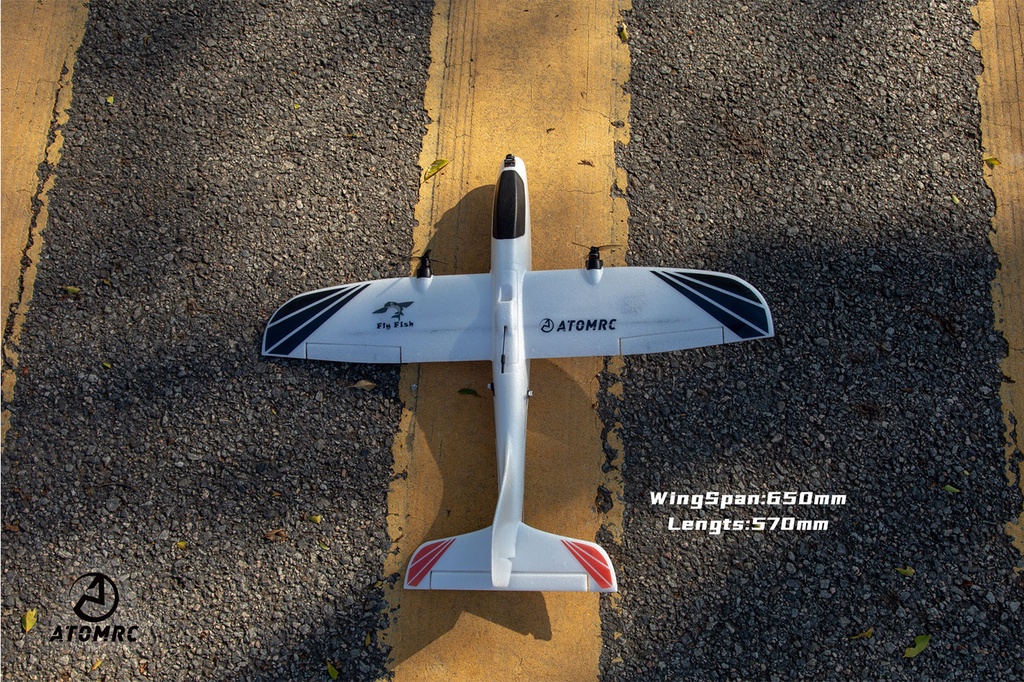 ATOMRC Fixed Wing Flying Fish 650mm Wingspan FPV Aircraft RC Airplane ...