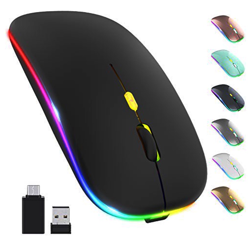 Rechargeable Noise Reducing Click Ergonomic 2.4Ghz Wireless Mouse ...