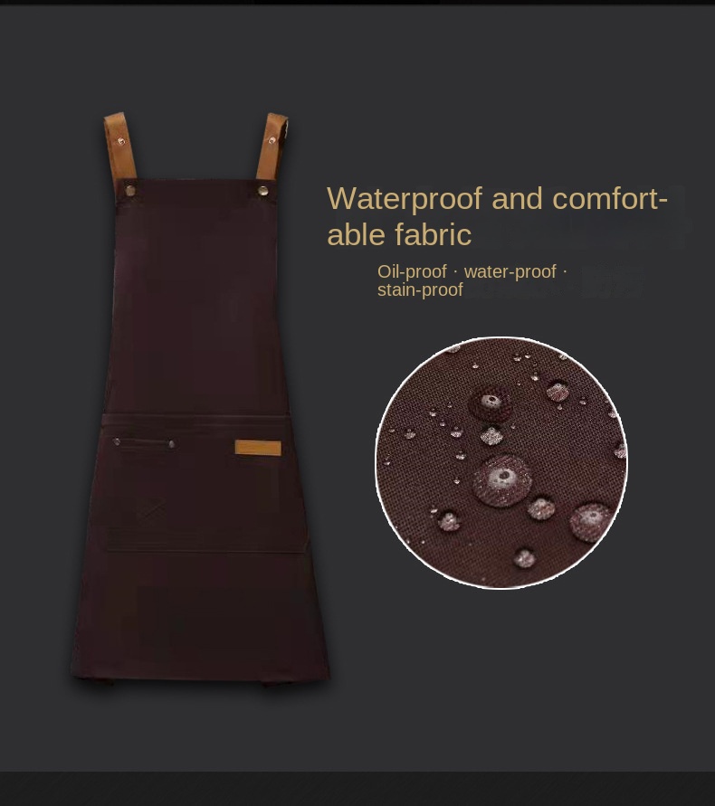 Waterproof and oil-resistant adjustable H shoulder apron supermarket ...