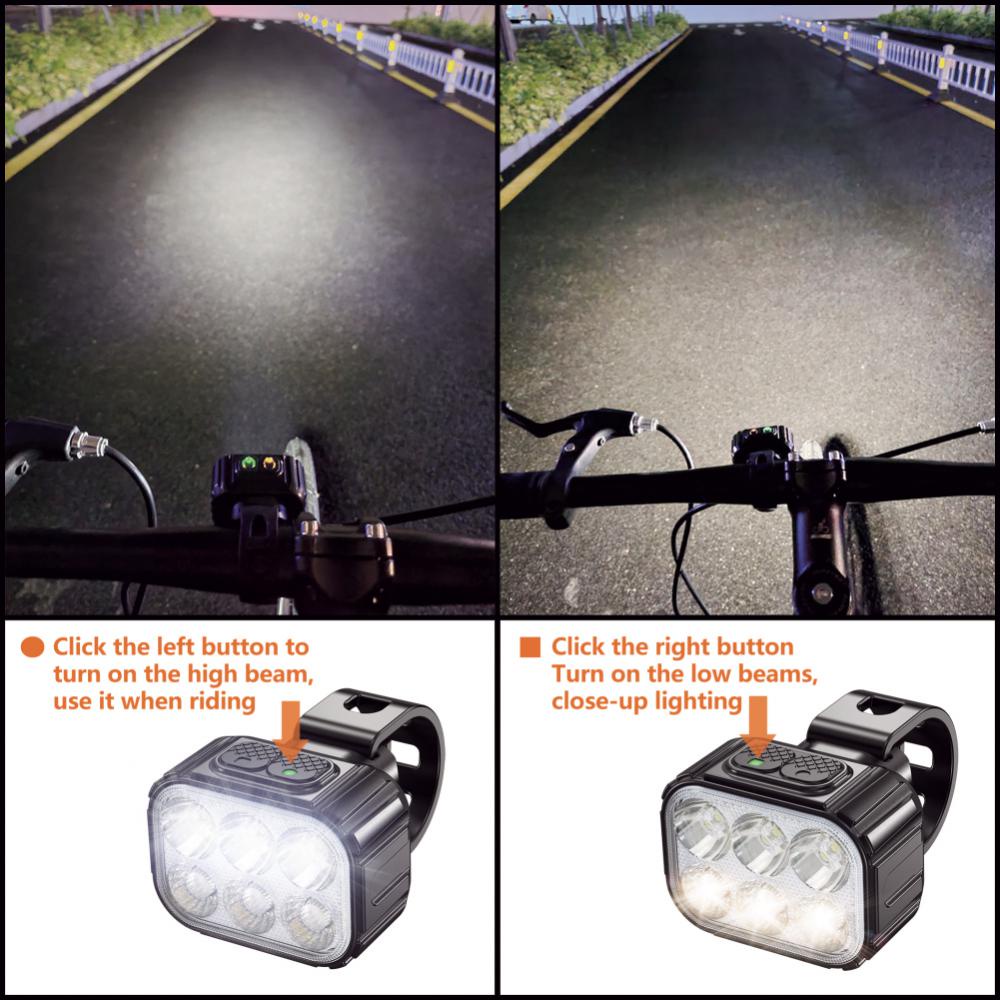 【Free Shipping】New Q6 Super Bright Bicycle Lamp Front And Rear Light ...