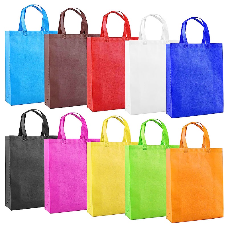 Non Woven A4 Size Bag Go Green Shopping Groceries Tote Handbag Plain Event Door Gift Birthday ...