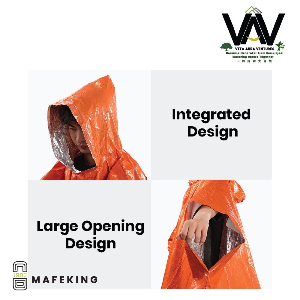 MAFEKING Emergency Survival Rain Poncho Raincoat | Shopee Malaysia