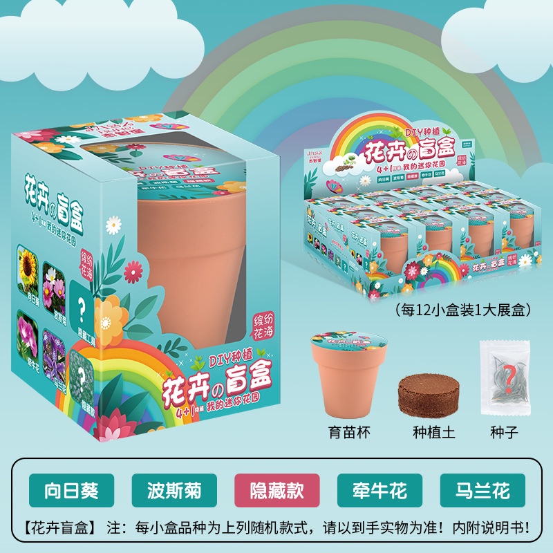 Kids Mini Plant Blind Box Flower Vegetables DIY Kindergarten Science ...