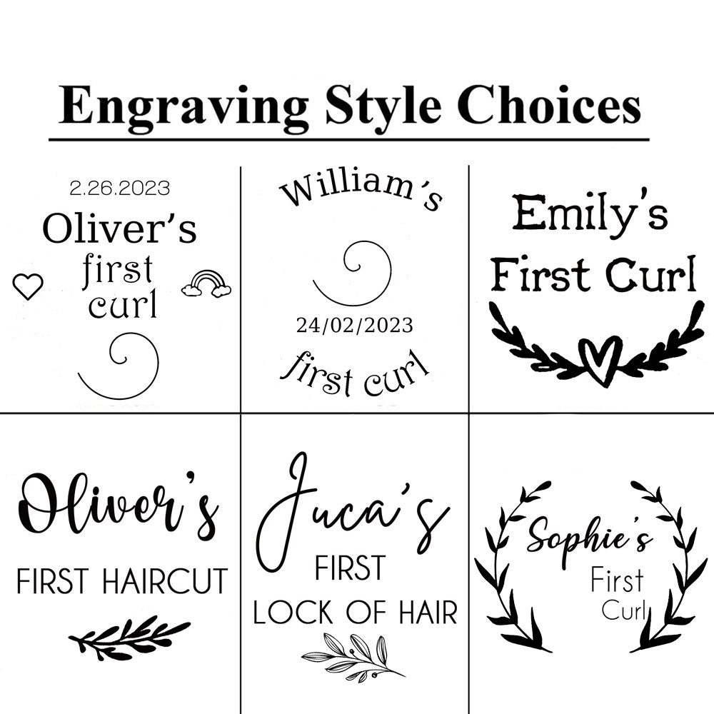 Personalised First Curl Baby's First Lock of Hair Keepsake Box Engraved ...