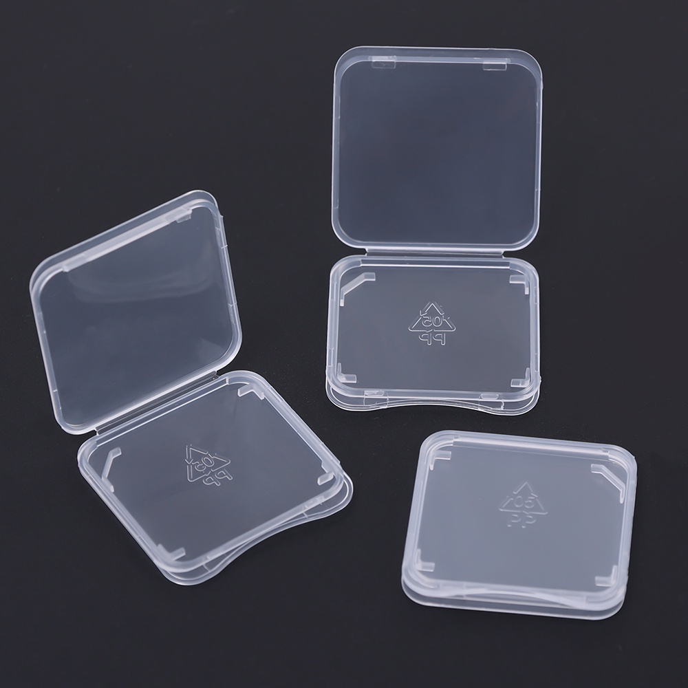 Standard SD SDHC Memory Card Holder Box 10pcs/lot Transparent SD Memory ...