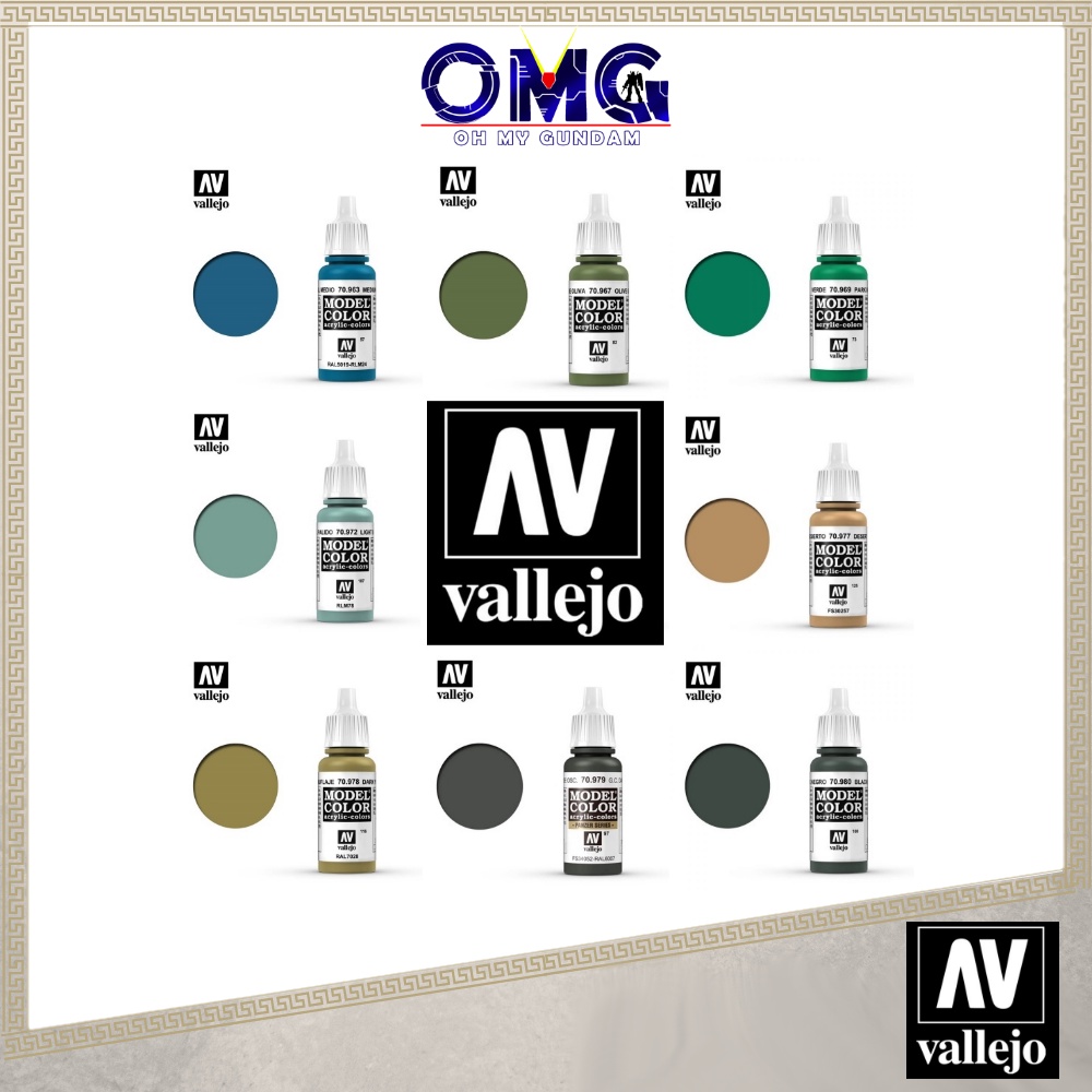 Vallejo Model Color Series 70962 - 70981 17ml Acrylic Paints Acrylic ...