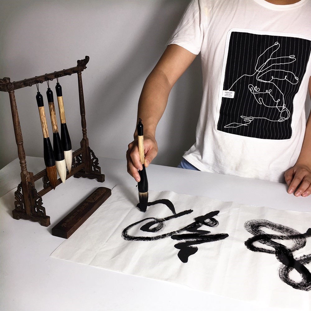 writing brush ancient chinese tool Genuine Extra Large Wolf Hao Lifting ...