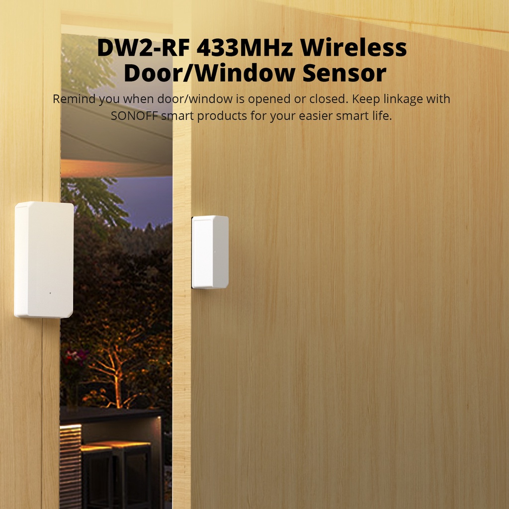 SONOFF DW2-RF 433MHz RF Wireless Door/Window Sensor Works with SONOFF ...