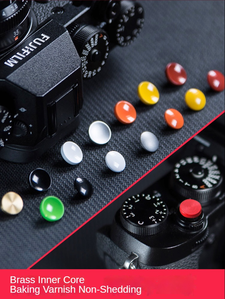 Camera Soft Shutter Release Concave/Convex Button Metal Surface For Fuji XPRO X100F T XE3 XT20 ...