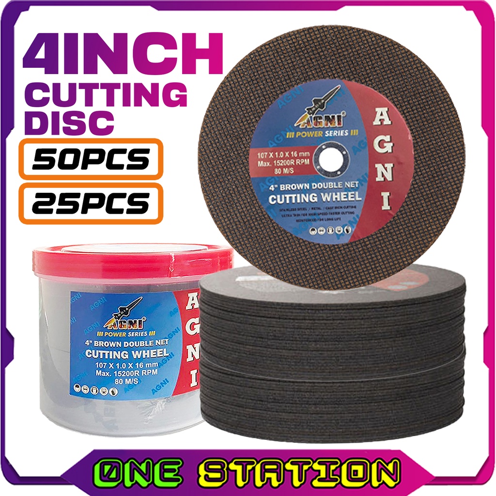 50PCS Metal Cutting Disc 4 Inch Mata Grinder Disc Potong Besi Grinding ...