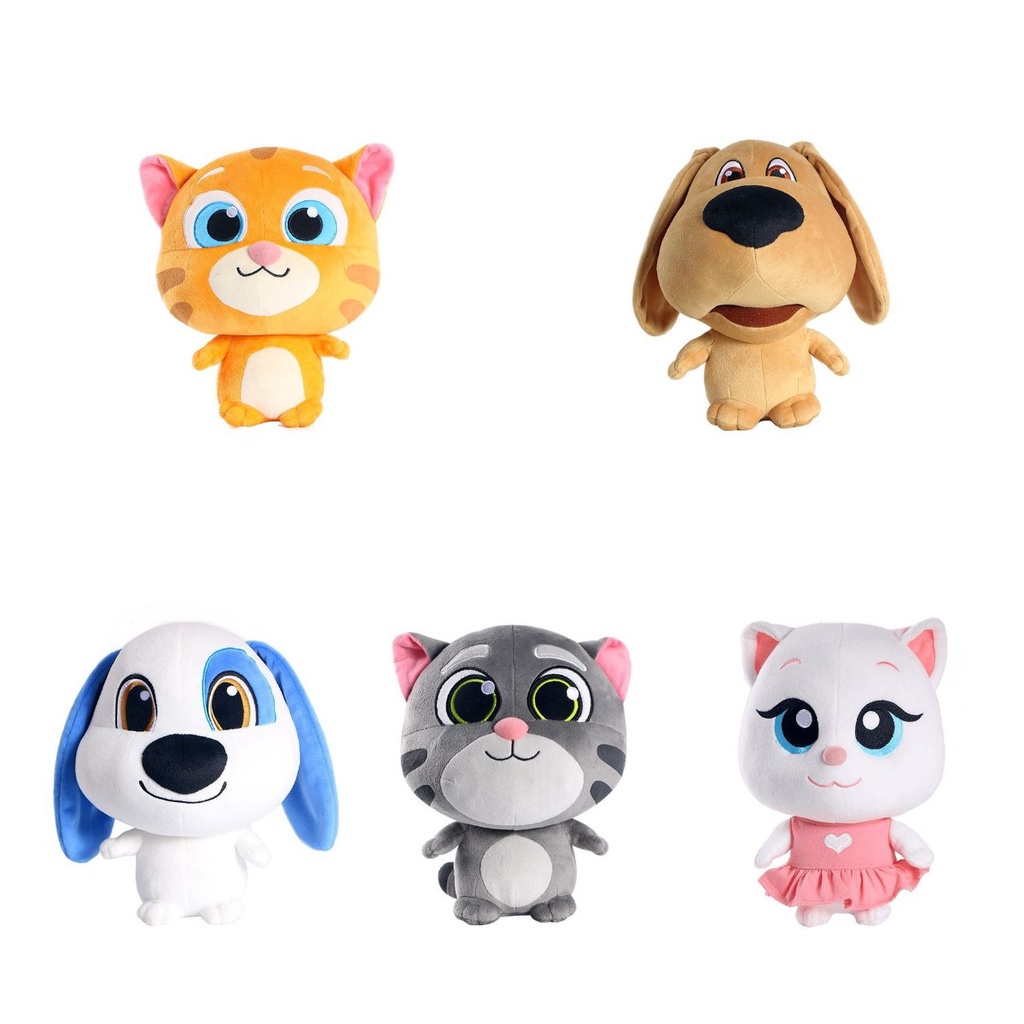 28cm Talking Tom Cat Plush Doll Kids Toys Cartoon Animal Dog Toddler ...