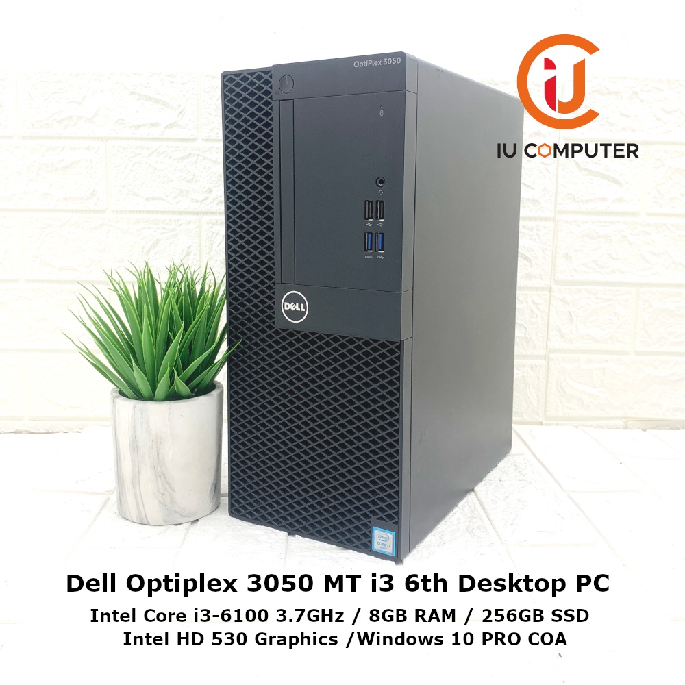 DELL OPTIPLEX 3050 MT INTEL CORE I3-6100 8GB RAM 256GB SSD USED DESKTOP ...