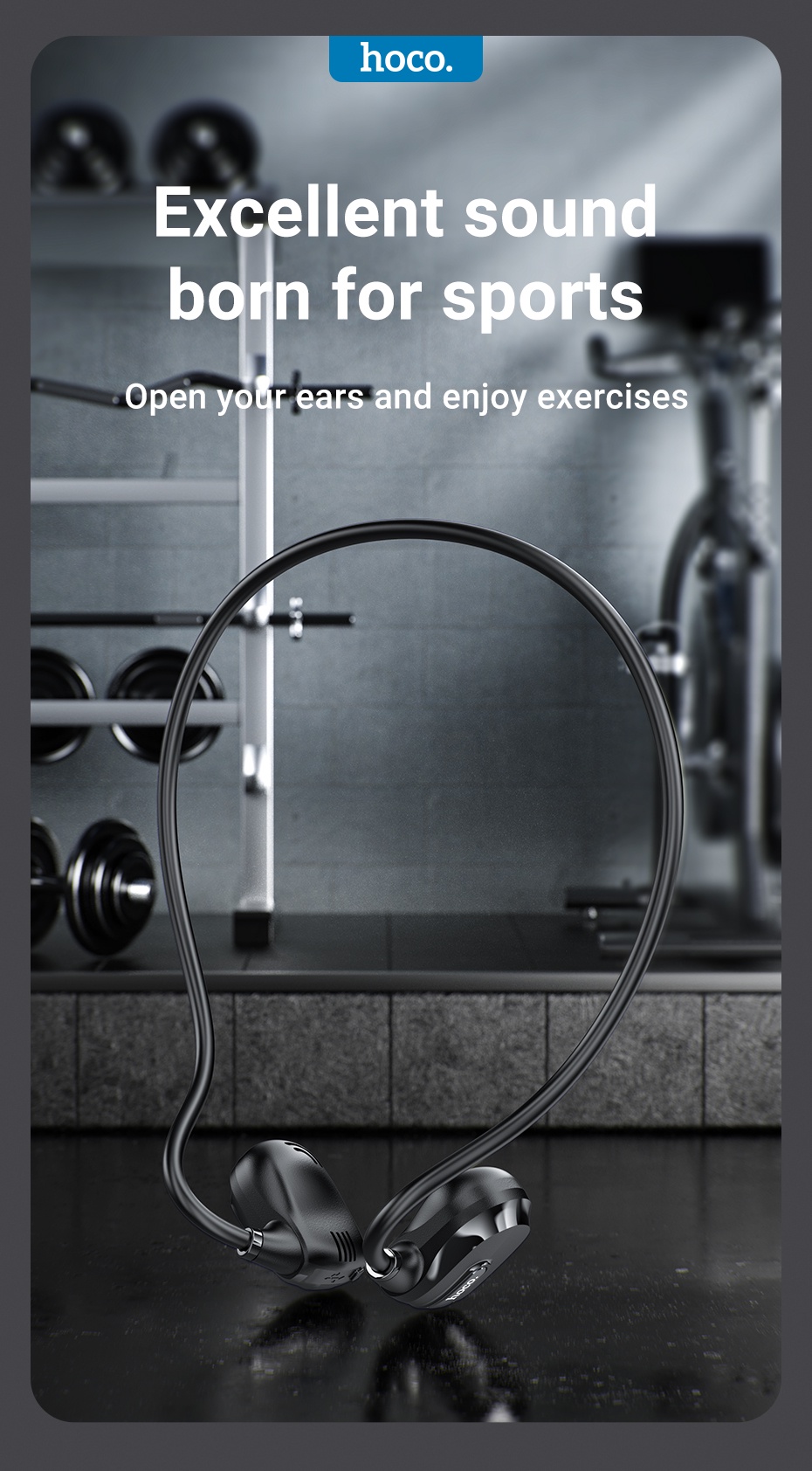 HOCO ES63 Air Conduction Bluetooth Earphones Wireless Sports Headphones ...