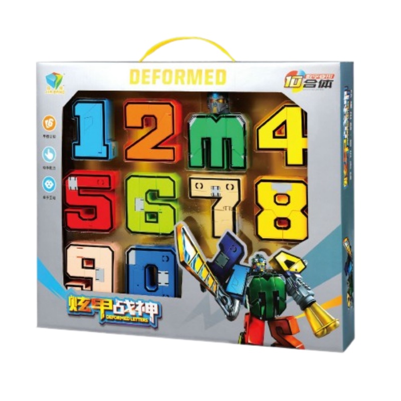 Magic Number Digital Transformer Robot Toy Assembling Action Model ...