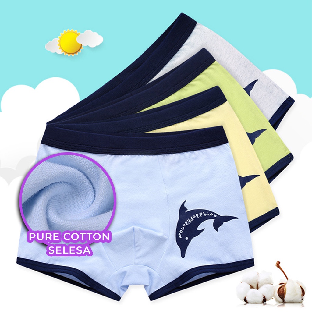 [Cotton] Underwear Kids Boy Spender Children Bundle 2 in 1 Seluar Dalam ...
