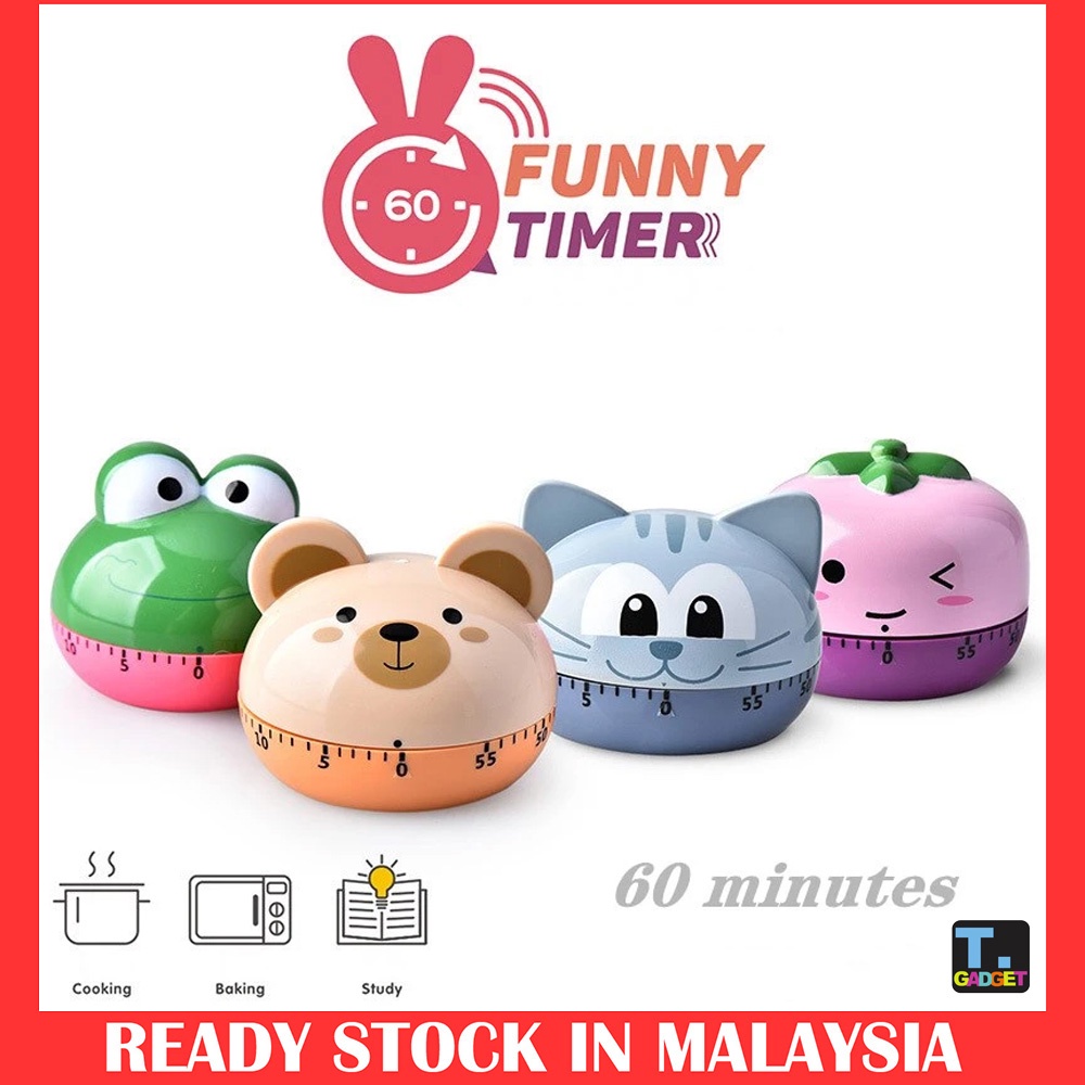 Digital Timer Kitchen Countdown Clock Cute Animal Vegetable Alarm Clock ...