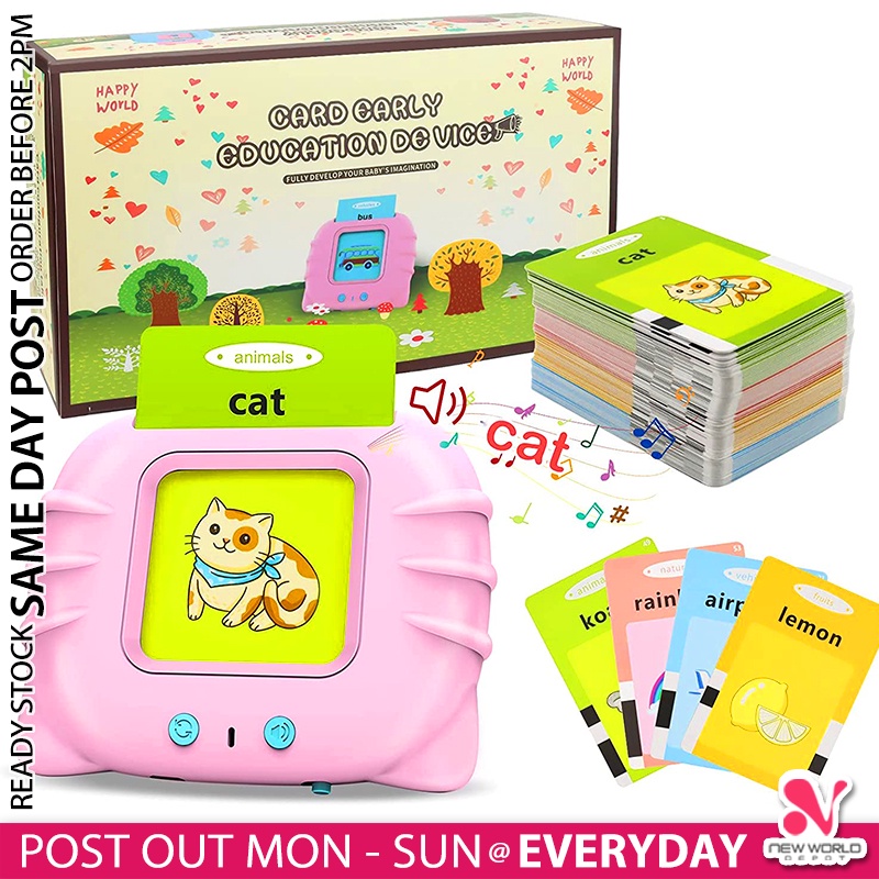 𝗕𝗜𝗟𝗜𝗡𝗚𝗨𝗔𝗟 》Double Sided Flash Card Reader Reading Cards Machine ...