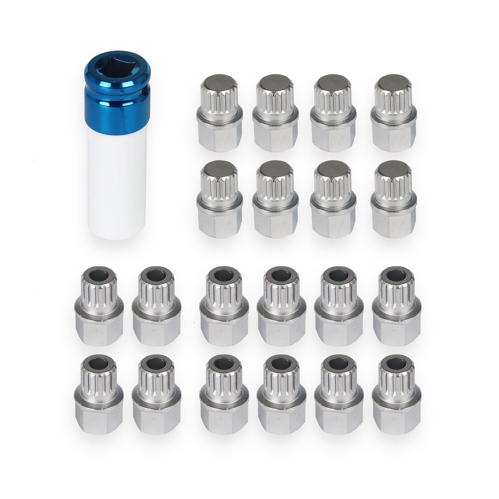 FXTUL 23pcs Wheel Lock Lugnut Anti-Theft Lug Nut Screw Removal Key ...