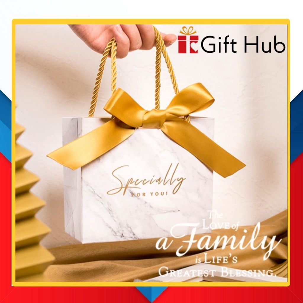 GIFTHUB | ROXEL BIG VIP Ribbon Bag Box With String Doorgift Kahwin ...