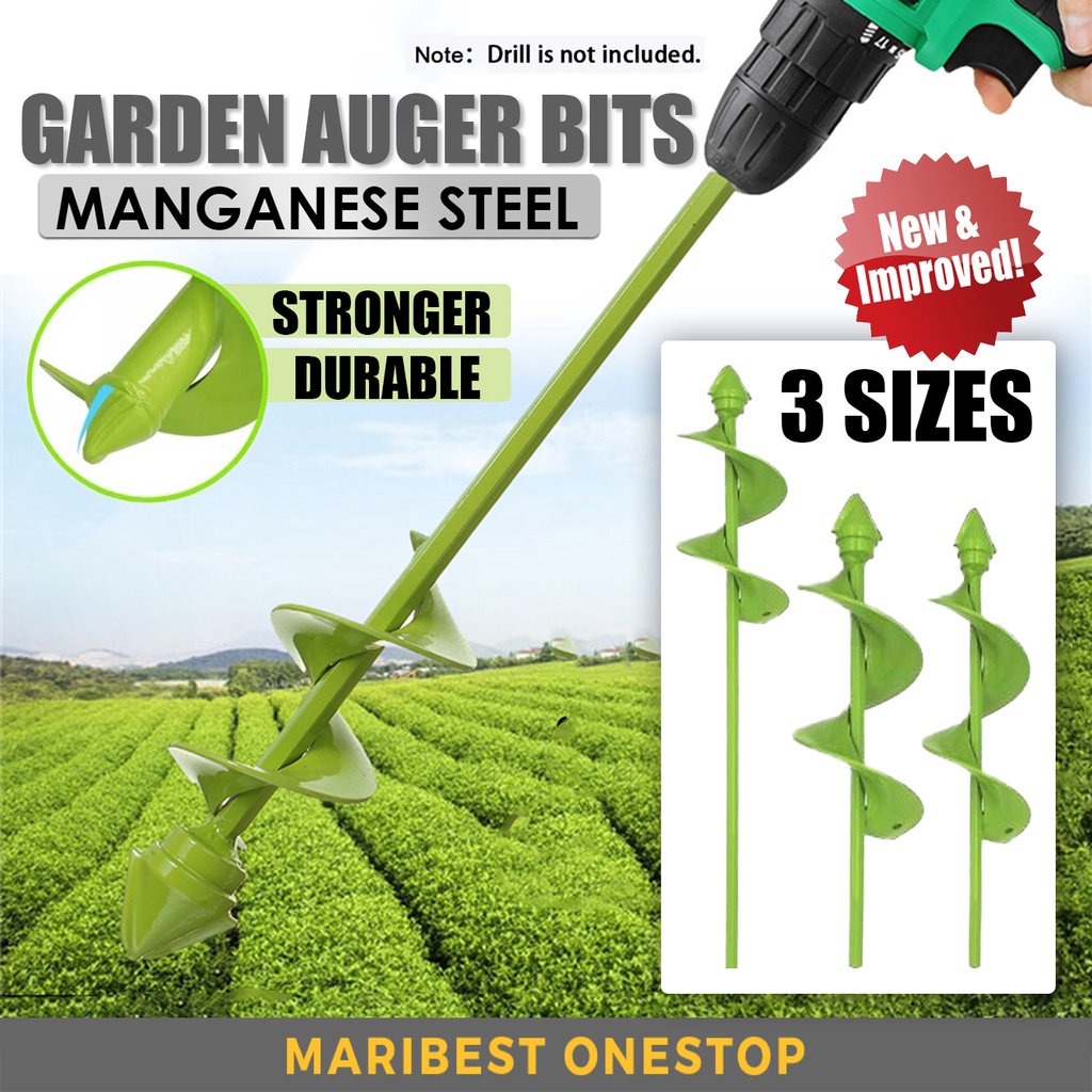 Gardening Auger Drill Bit Earth Auger Spiral Drill Bit Planting Hole ...