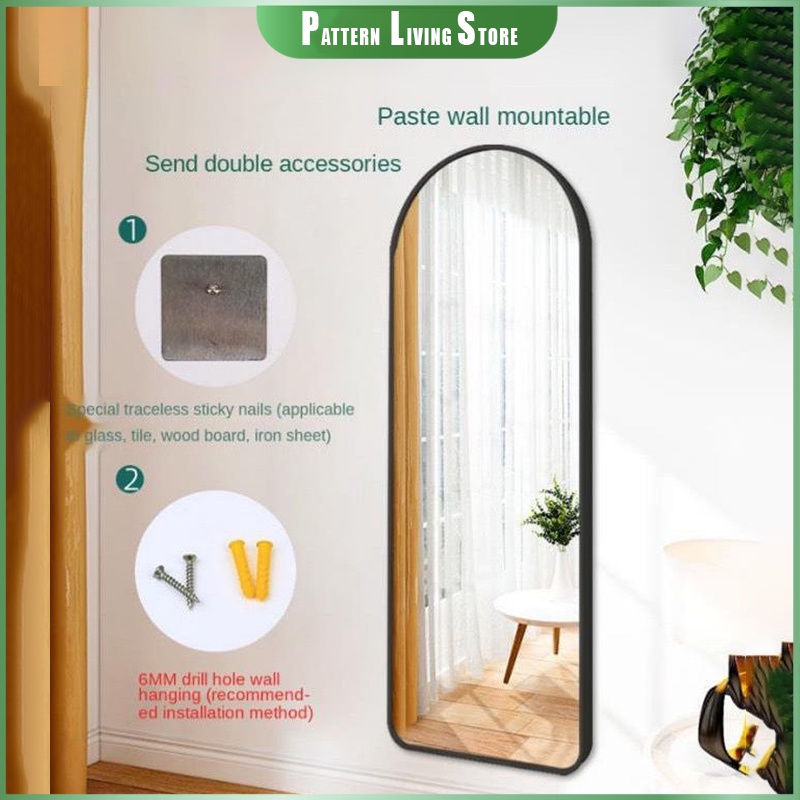 PATTERN Full Length Arch 160cm x 60cm Stand Mirror Cermin Tinggi Besar ...