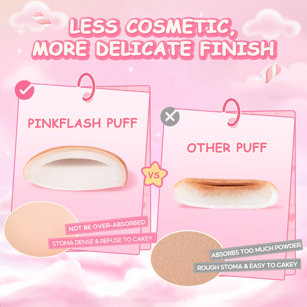 PINKFLASH Double-Side Powder Puff Air Cushion Soft Cosmetic Puff ...