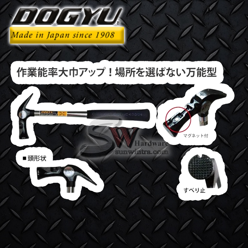 (DOGYU) 25MM STAINLESS STEEL HANDLE HAMMER WITH MAGNET HOLDER | Shopee ...
