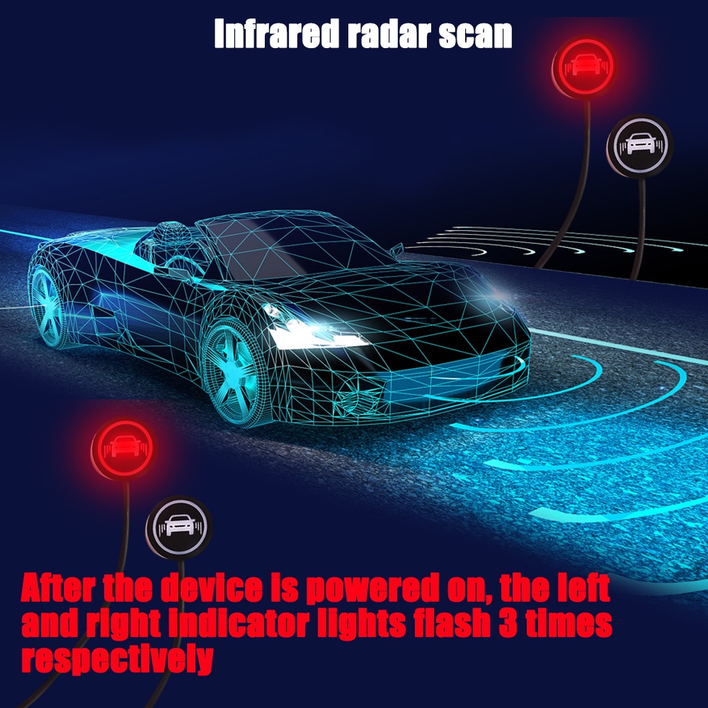 2Pcs Vehicle Blind Zone Monitoring Indicator Car Blind Spot Radar ...