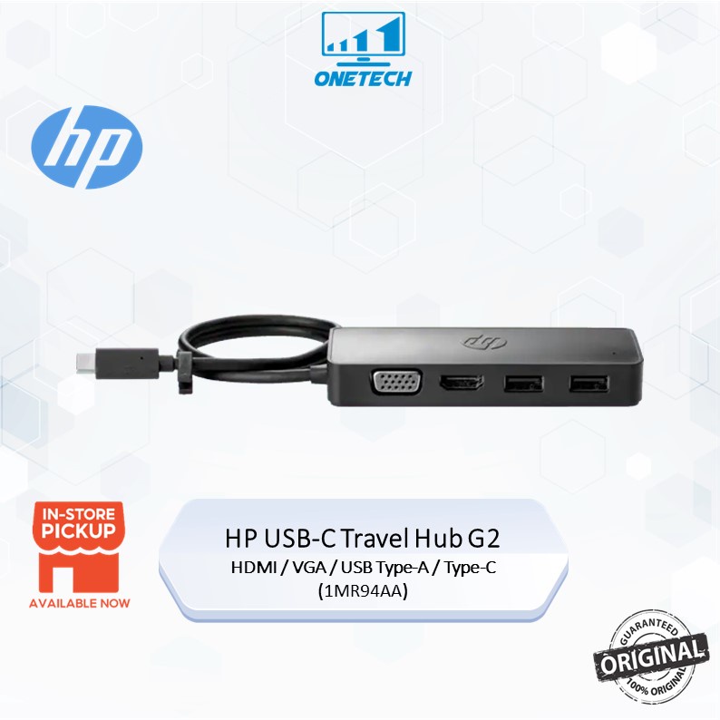 HP USB-C Travel Hub G2 ( HDMI, VGA Port / Charge Multiple Device At ...