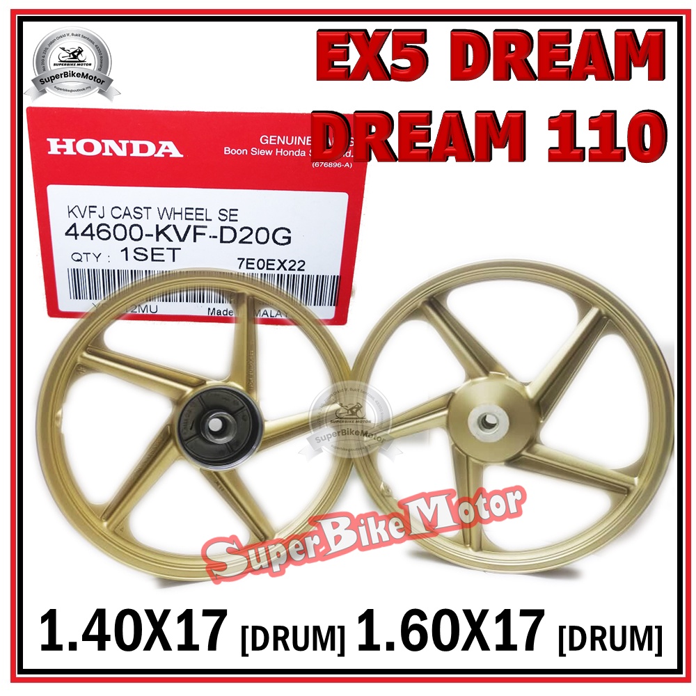 HONDA EX5 DREAM / EX5 DREAM 110 / W100 - 100% ORIGINAL HONDA Sport Rim ...