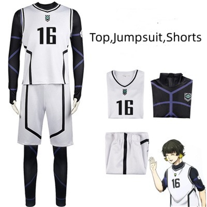 Anime Blue Lock Nagi Seishirou Team White Uniform Cosplay Costume ...
