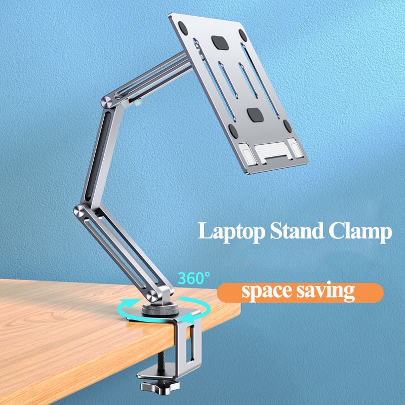 OATSBASF 360°Rotatable Laptop Stand Clamp Tablet Hightening Support ...