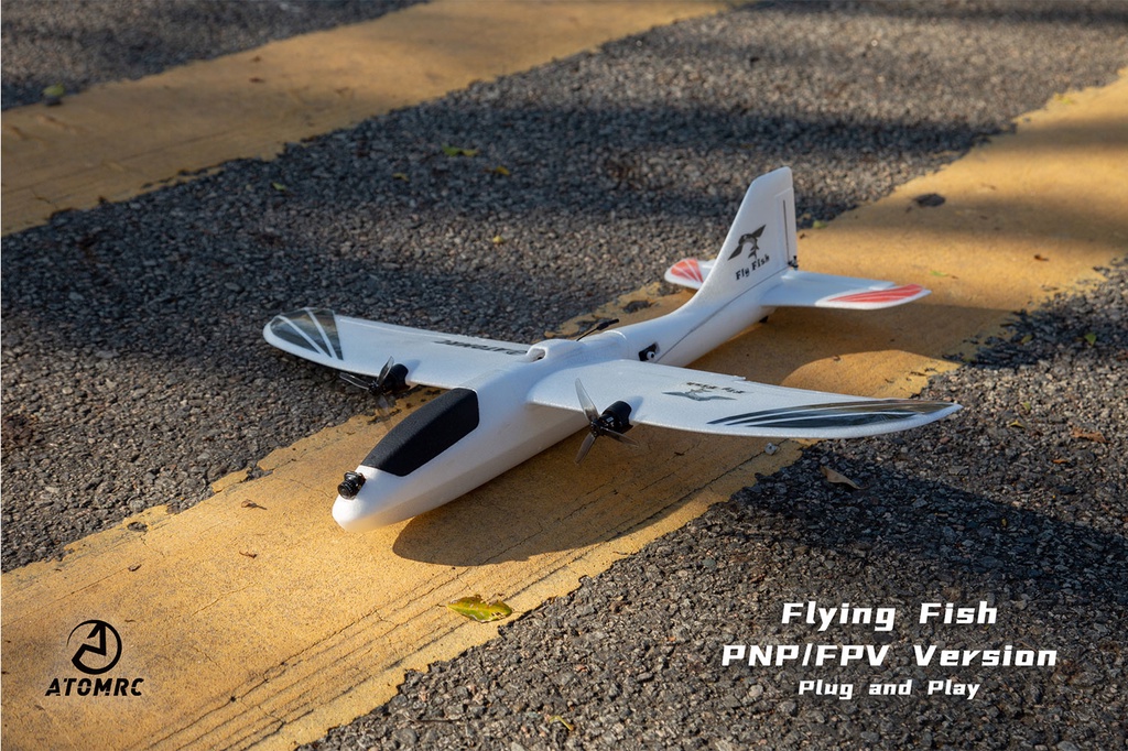 ATOMRC Fixed Wing Flying Fish 650mm Wingspan FPV Aircraft RC Airplane ...