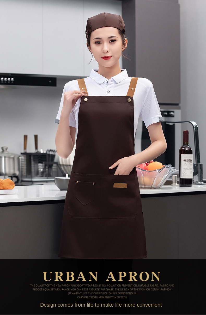 Waterproof and oil-resistant adjustable H shoulder apron supermarket ...