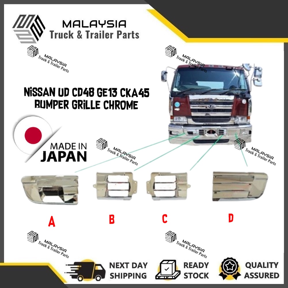NISSAN UD TRUCK CD48 GE13 CKA45 BUMPER GARNISH CHROME | Shopee Malaysia